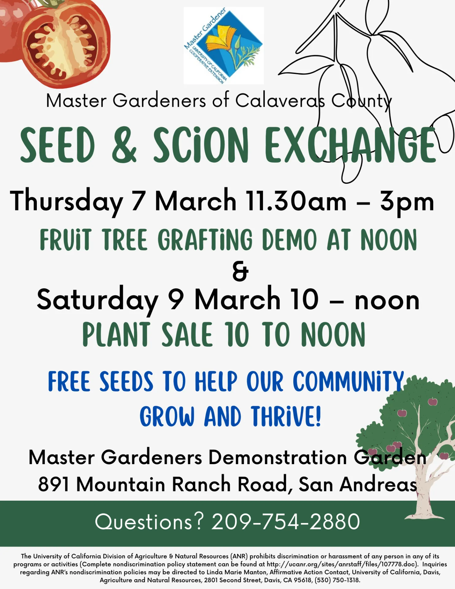 Seed & Scion Exchange | UC Master Gardeners of Calaveras County