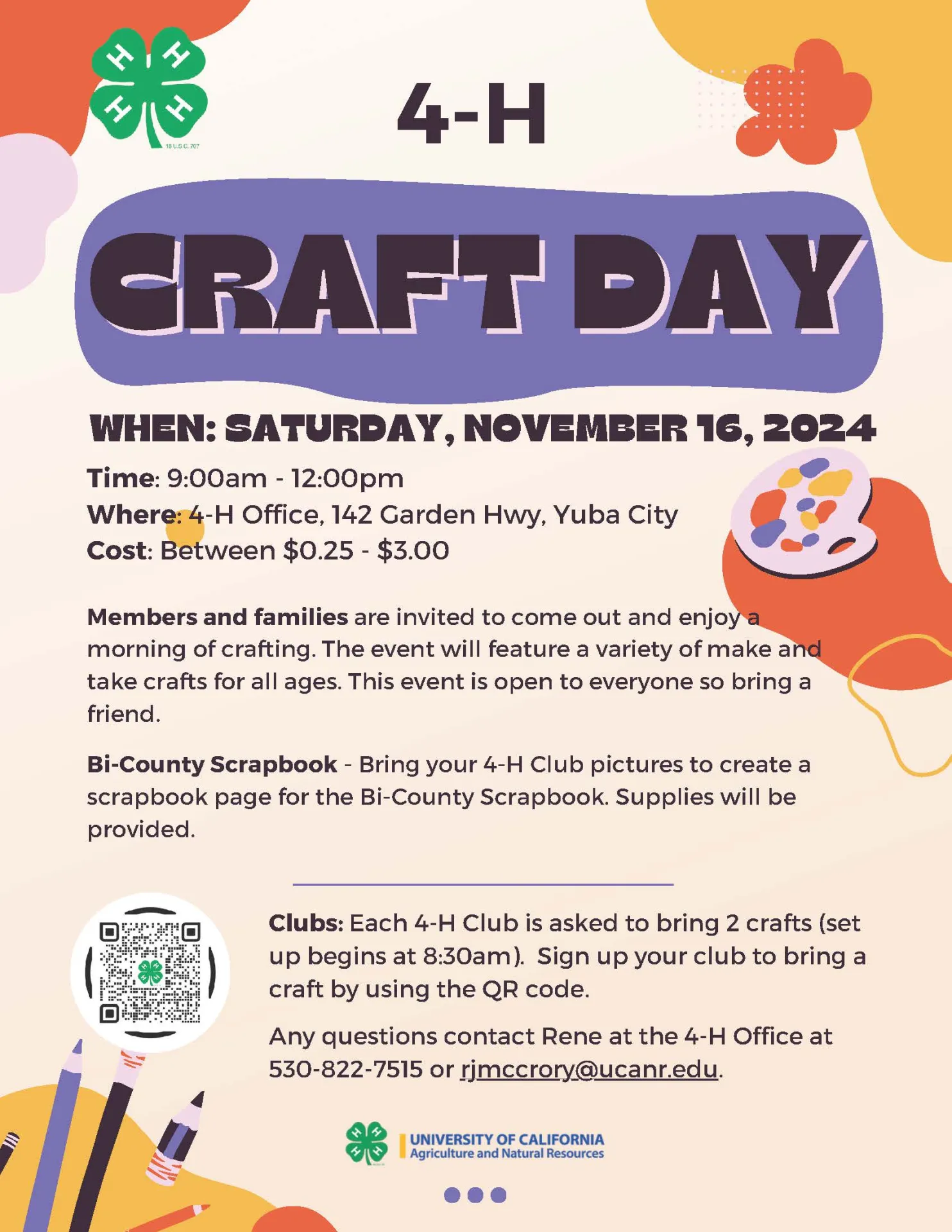 4-H Sutter Yuba 4-H Craft Day | Cooperative Extension, Sutter-Yuba Counties