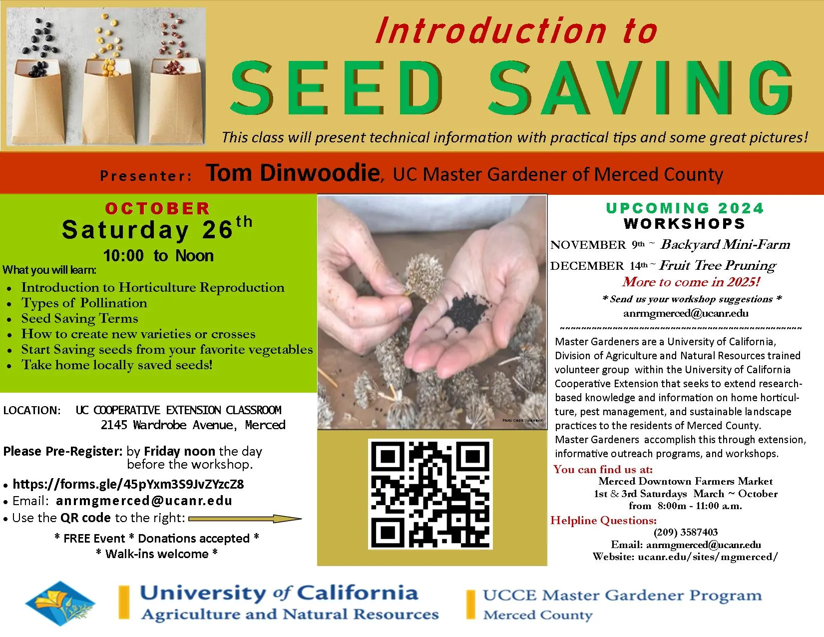 Seed Saving | UC Master Gardeners of Merced County