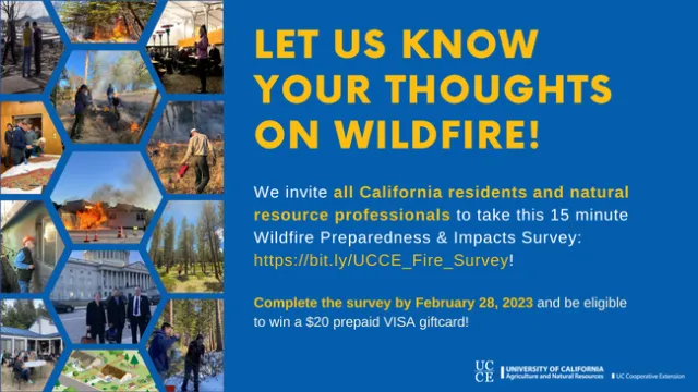 New Fire Advisor's Share Needs Assessment Survey | UC Agriculture and ...