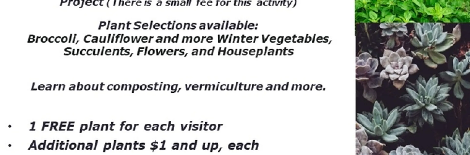 Don't Miss Out! Master Gardeners Event: Pop-Up Plant Giveaway ...