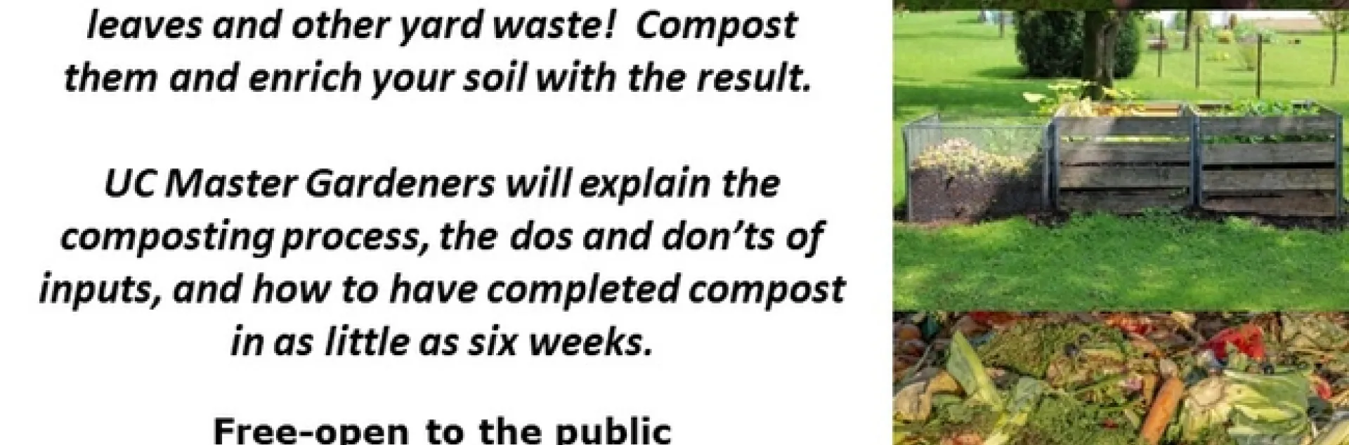Turn Yard Waste into Garden Gold – Learn Composting with UC Master Gardeners | UCCE Master ...
