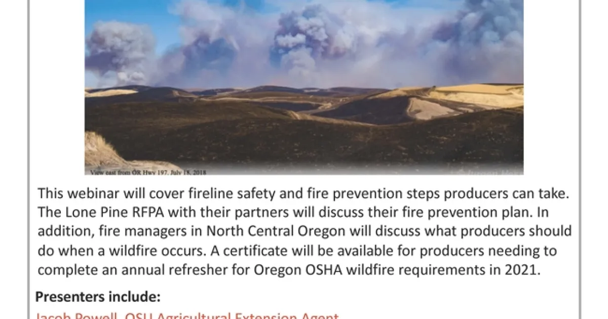 Fire Preparedness for Farmers | UC Agriculture and Natural Resources